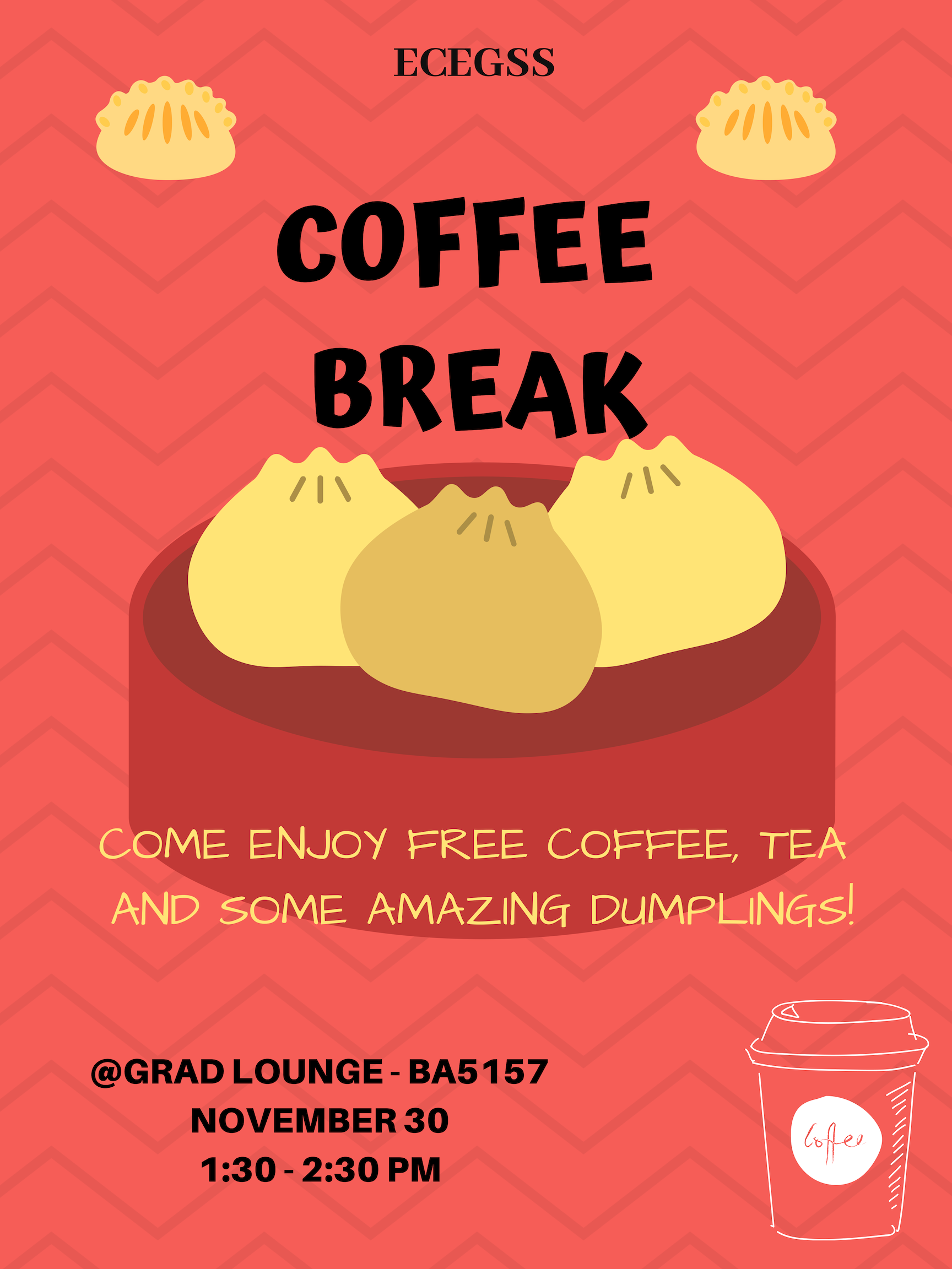 Coffee Break ft. Dumplings – U of T ECE Graduate Students Society